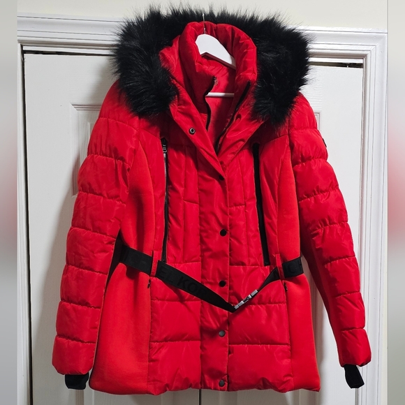 Michael Kors | Jackets & Coats | Michael Kors Red Puffer Jacket With ...